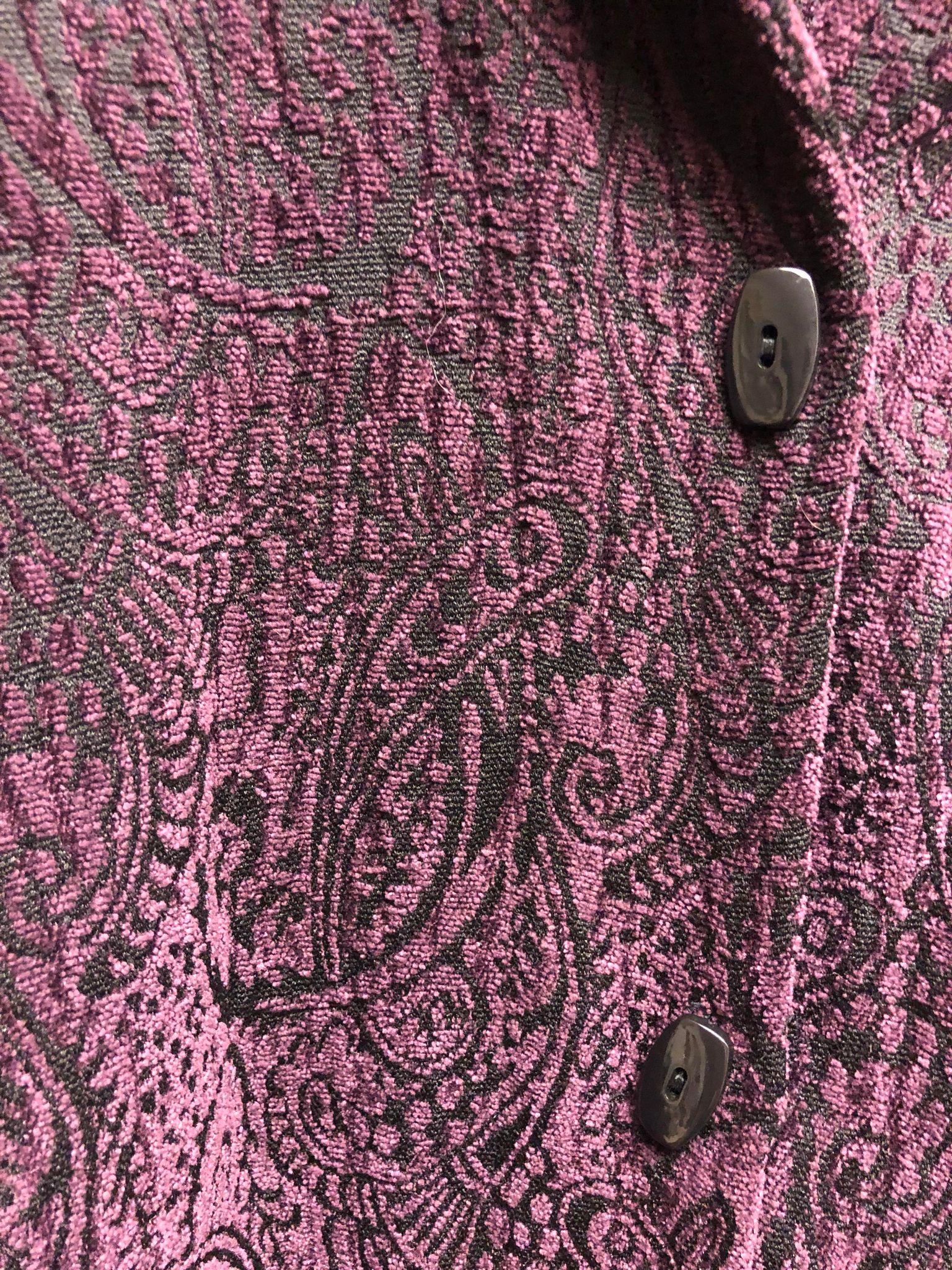 Vintage Dark Purple Paisley Coat - Etsy