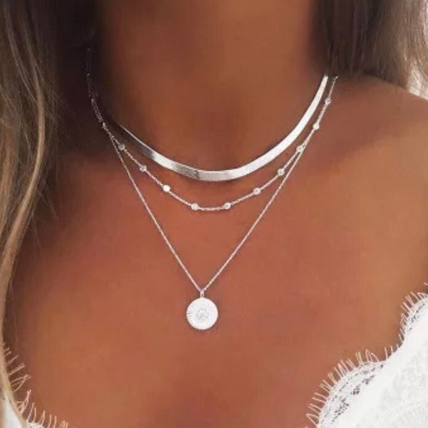 Multi Layer Necklace - Etsy