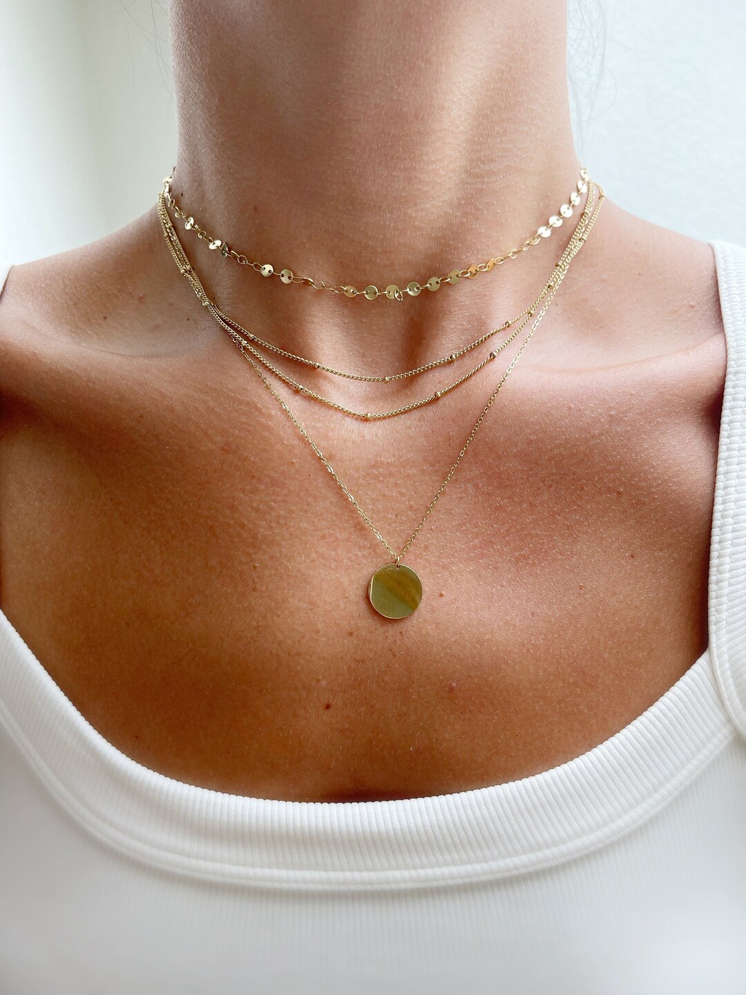 Multi Layer Gold Set Layer Necklace by Gifts for Friendship - Etsy