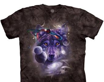Galaxy Wolf Shirt - Etsy