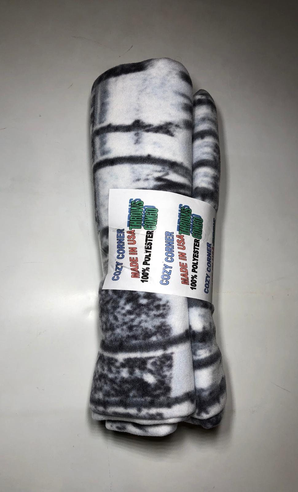 Zoofleece Birch Tree Snow White Camo Camouflage Hunting Sport Fleece ...