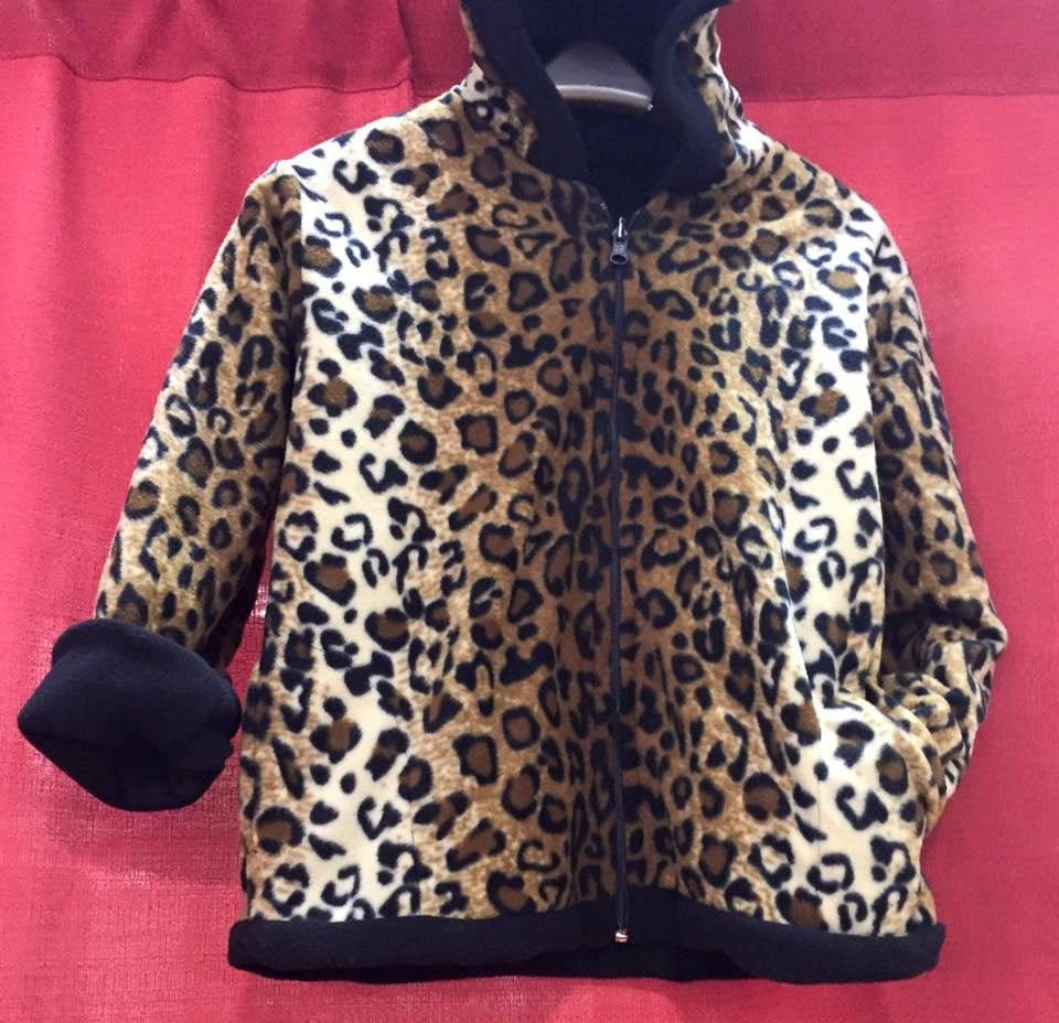 Zoofleece Leopard Kids Toddler Polar Reversible Heavyweight Fleece ...