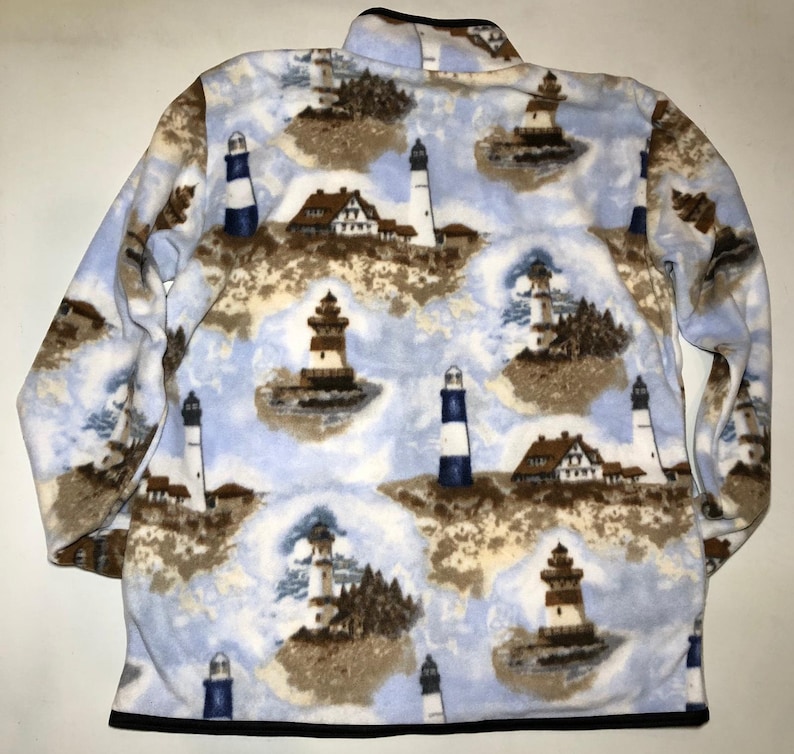 Zoofleece Lighthouse Fleece Unisex Sweater Nautical Ocean - Etsy