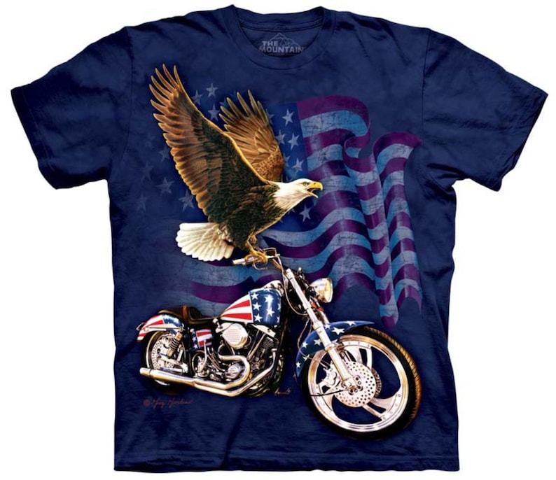 American Bald Eagle Harley Davidson Motorcycle Born to Ride - Etsy