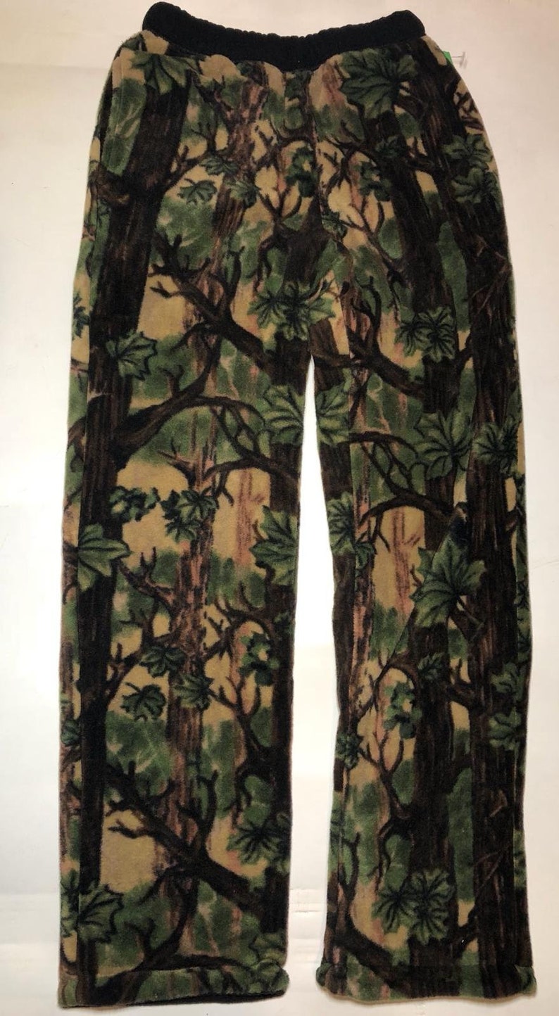 Zoofleece Super Comfortable Green Tree Camouflage Fleece Pants - Etsy