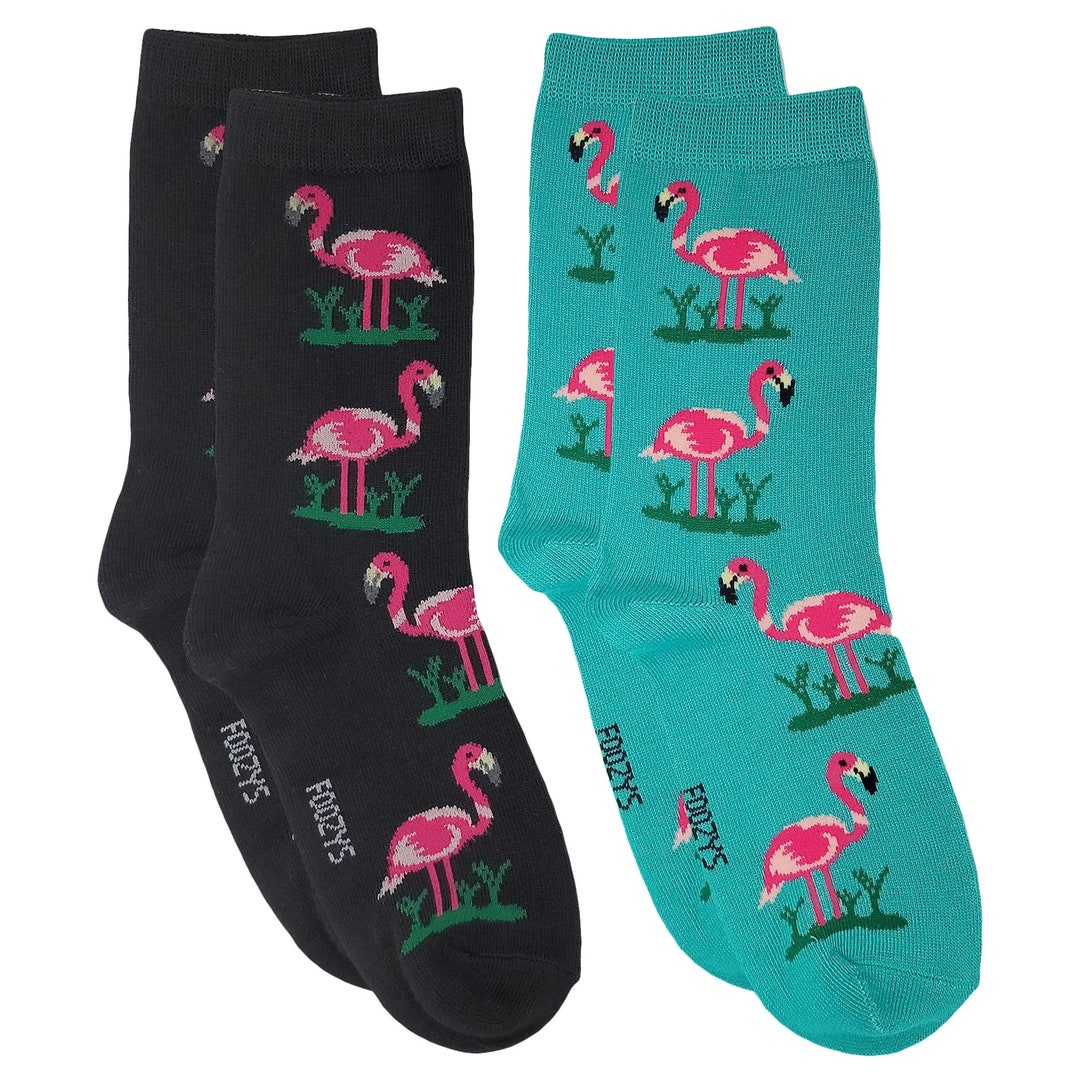 Flamingo Pink Bird American Flamingos Flame Socks 2 Pairs Women's - Etsy