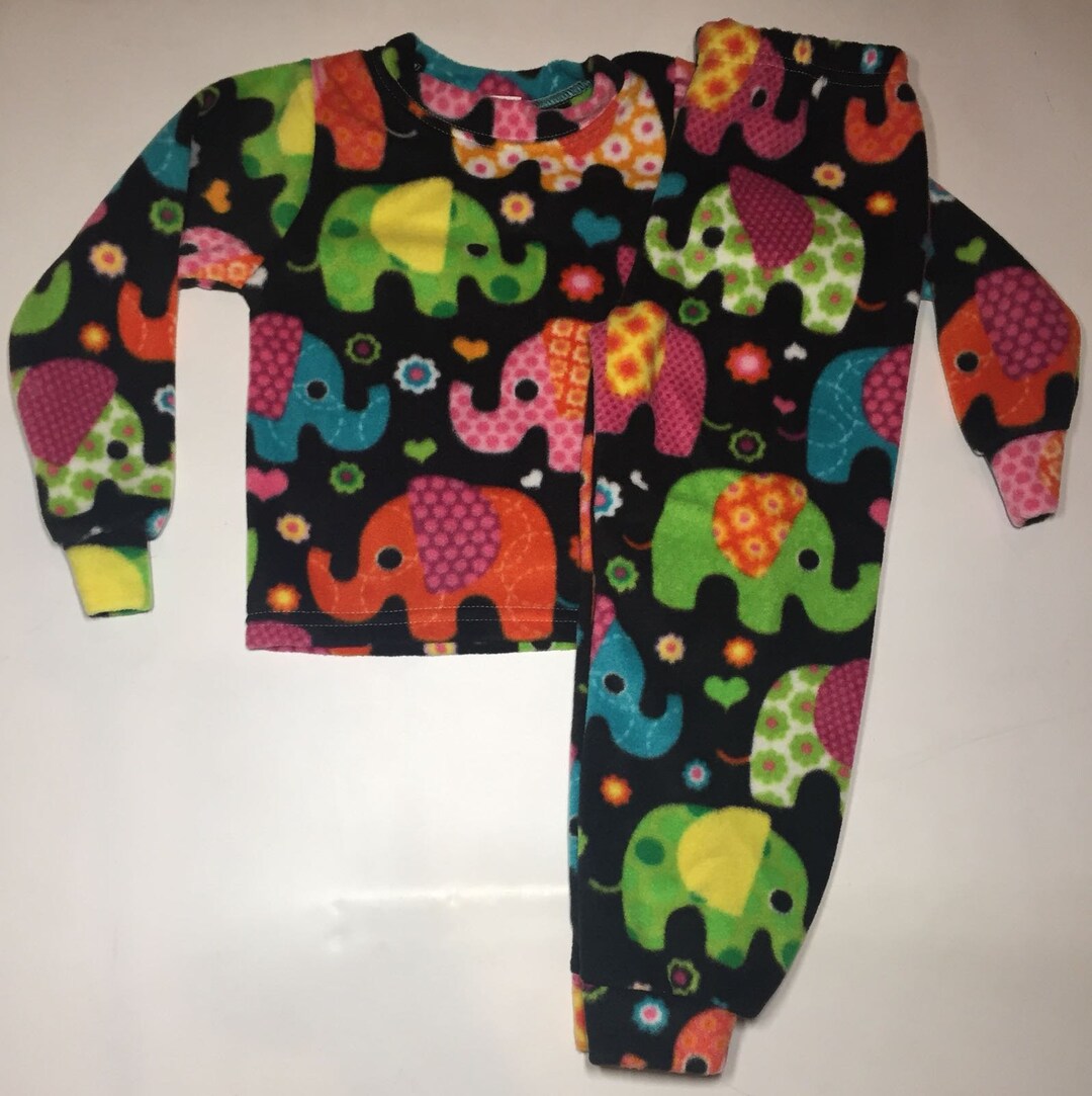 Zoofleece Elephant Baby Shower Decor Plush Girls Kids Pink Fleece Pj's ...