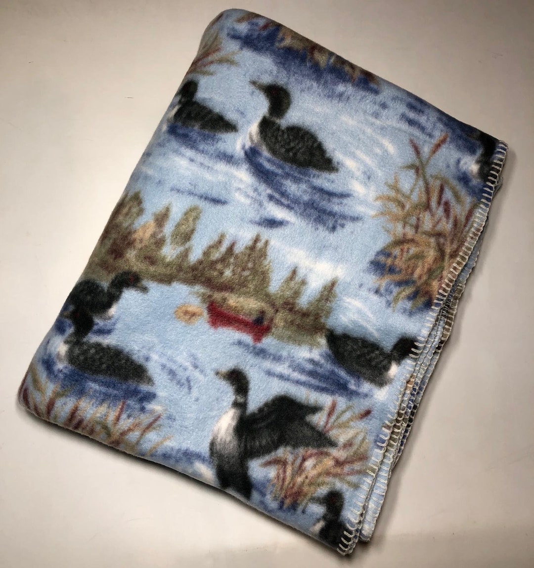 Zoofleece Duck Geese Blue Polar Animal Fleece Blanket Throw Comfortable ...