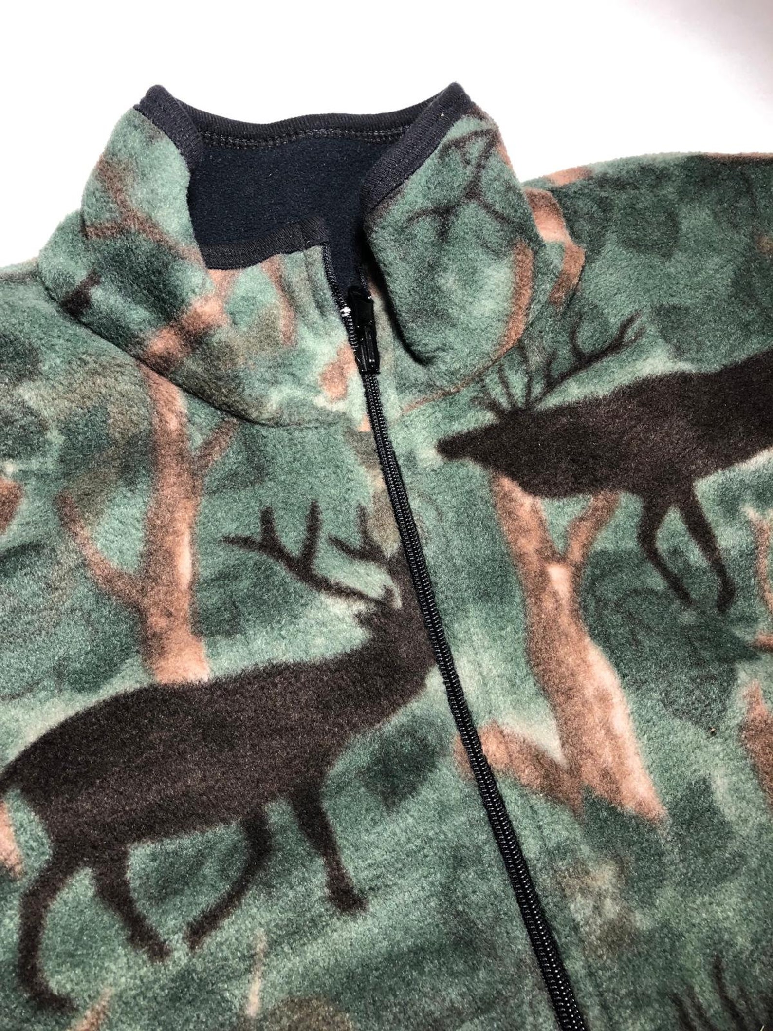 Zoofleece Green Elk Deer Camouflage Buck Antlers Hunting Jacket Sweater ...
