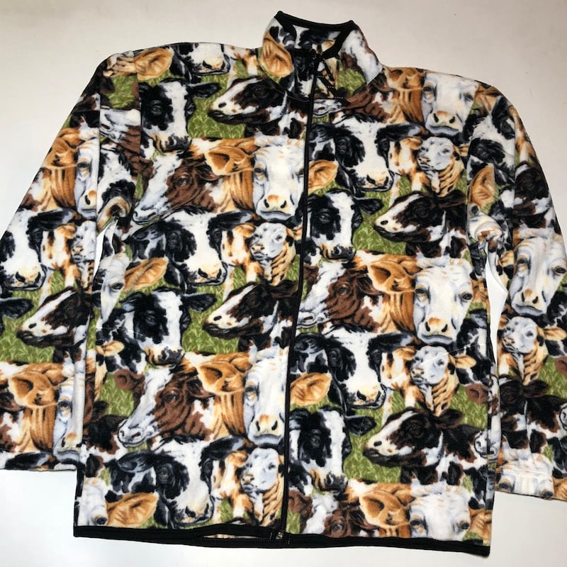 Cow Print Jacket - Etsy