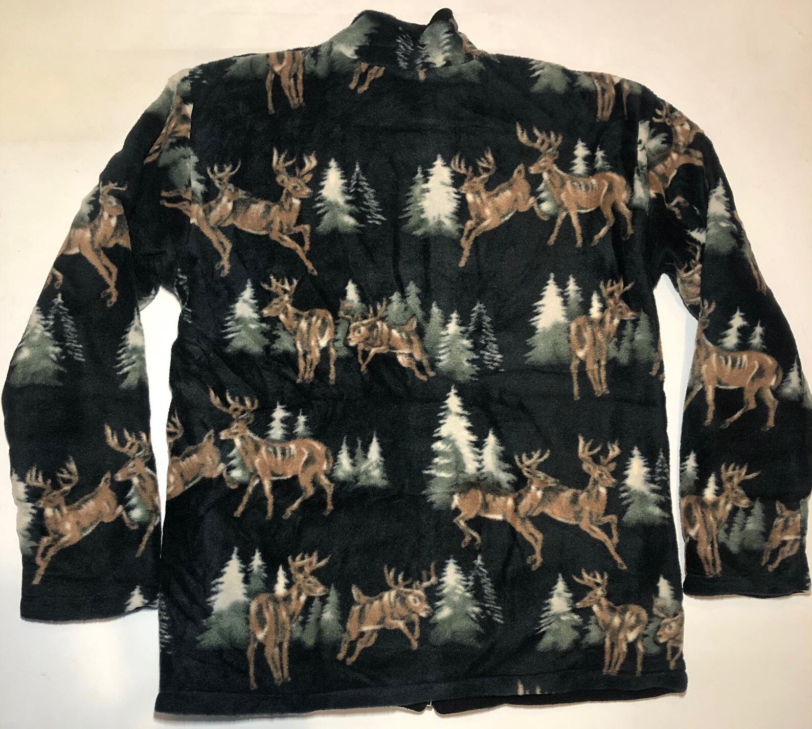 Zoofleece Deer Stag Whitetail Buck Jacket Reversible Fleece Winter Warm ...