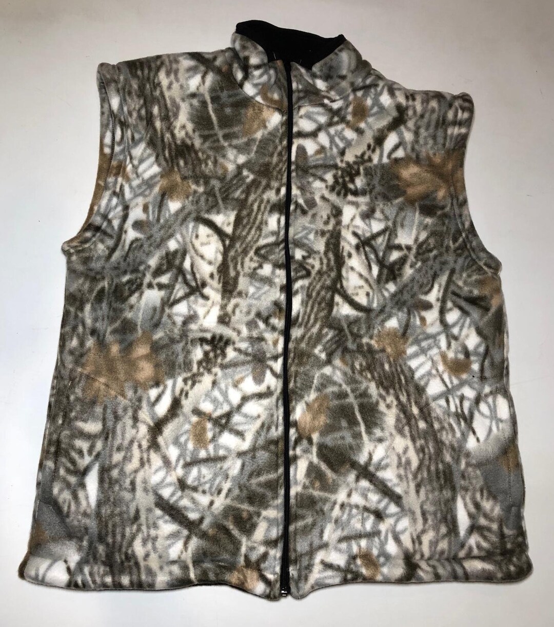 Zoofleece Snow White Birch Camo Camouflage Hunting Vest S - Etsy