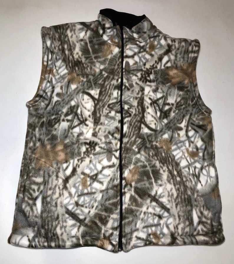 Zoofleece Snow White Birch Camo Camouflage Hunting Vest S - Etsy