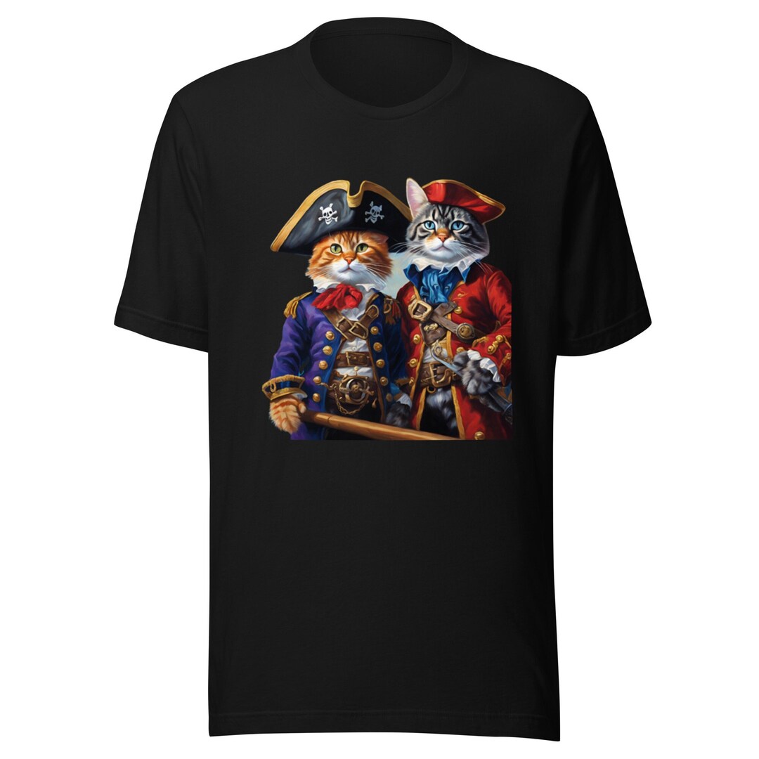 Pirate Captain Cat Kittens Aye Ahoy Kitty Cute Purring Meow Tabby ...