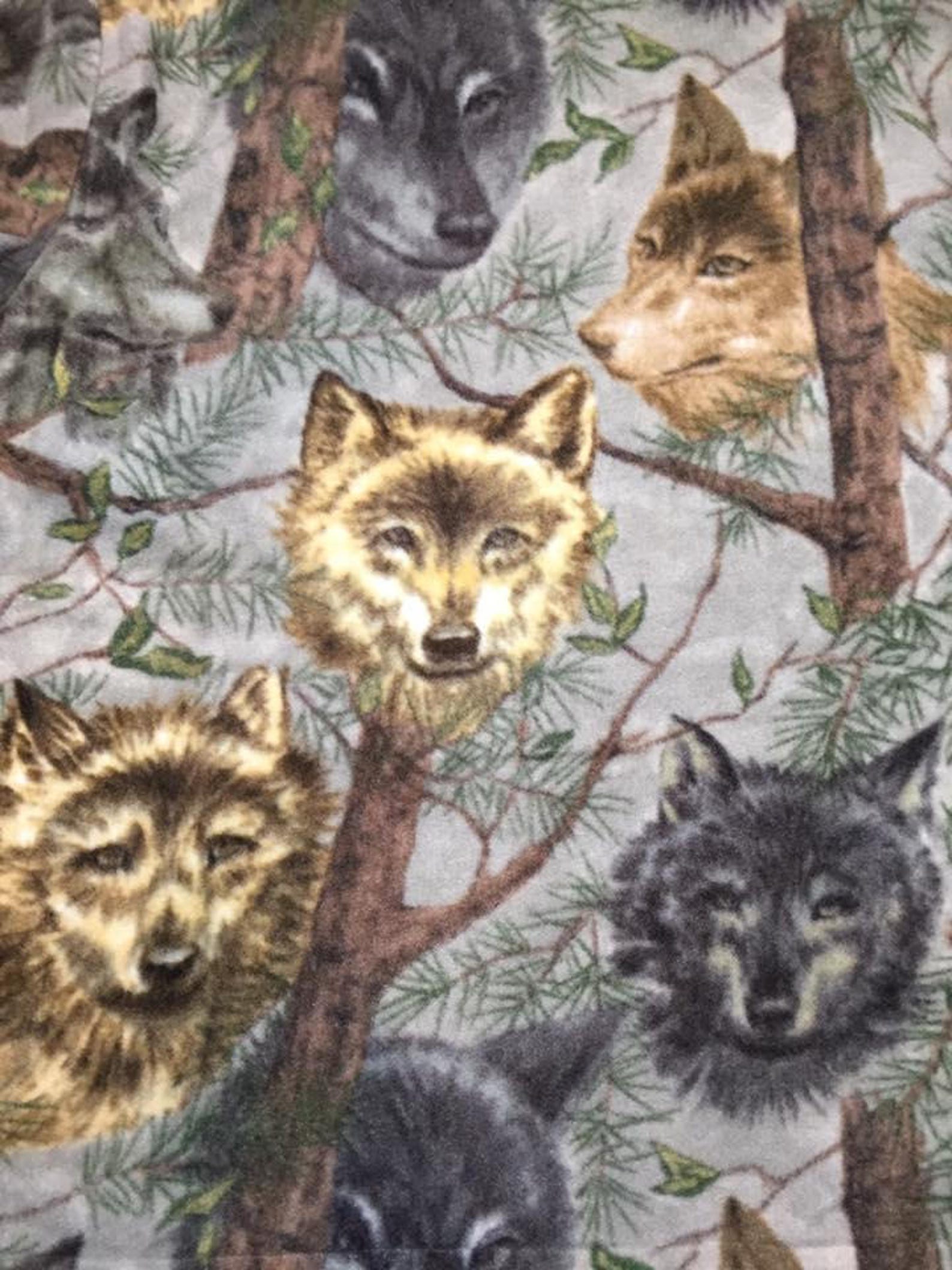 Zoofleece Wolf Fleece Jacket Beige Wolf Lover Gift Ugly | Etsy