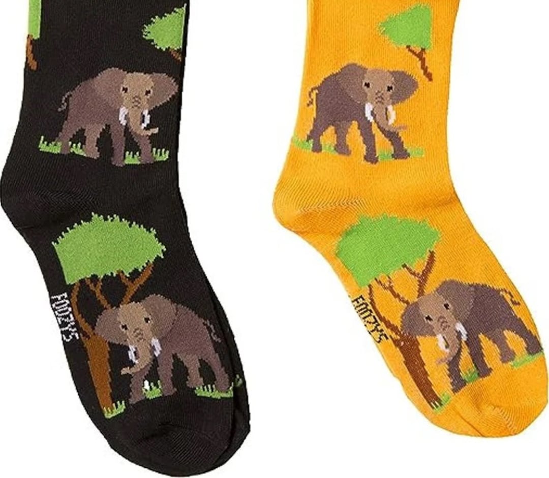 African Elephant Bush Forest Elephants Trunk Cute Animal 2 Pairs Women ...