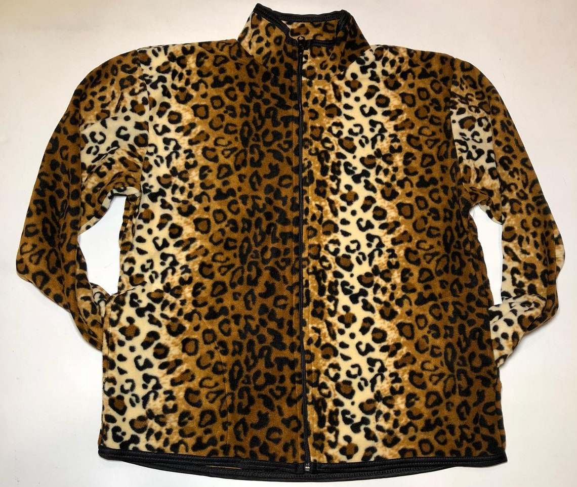 Zoofleece Leopard Animal Print Fleece Jacket Best Friend Gift for Her ...