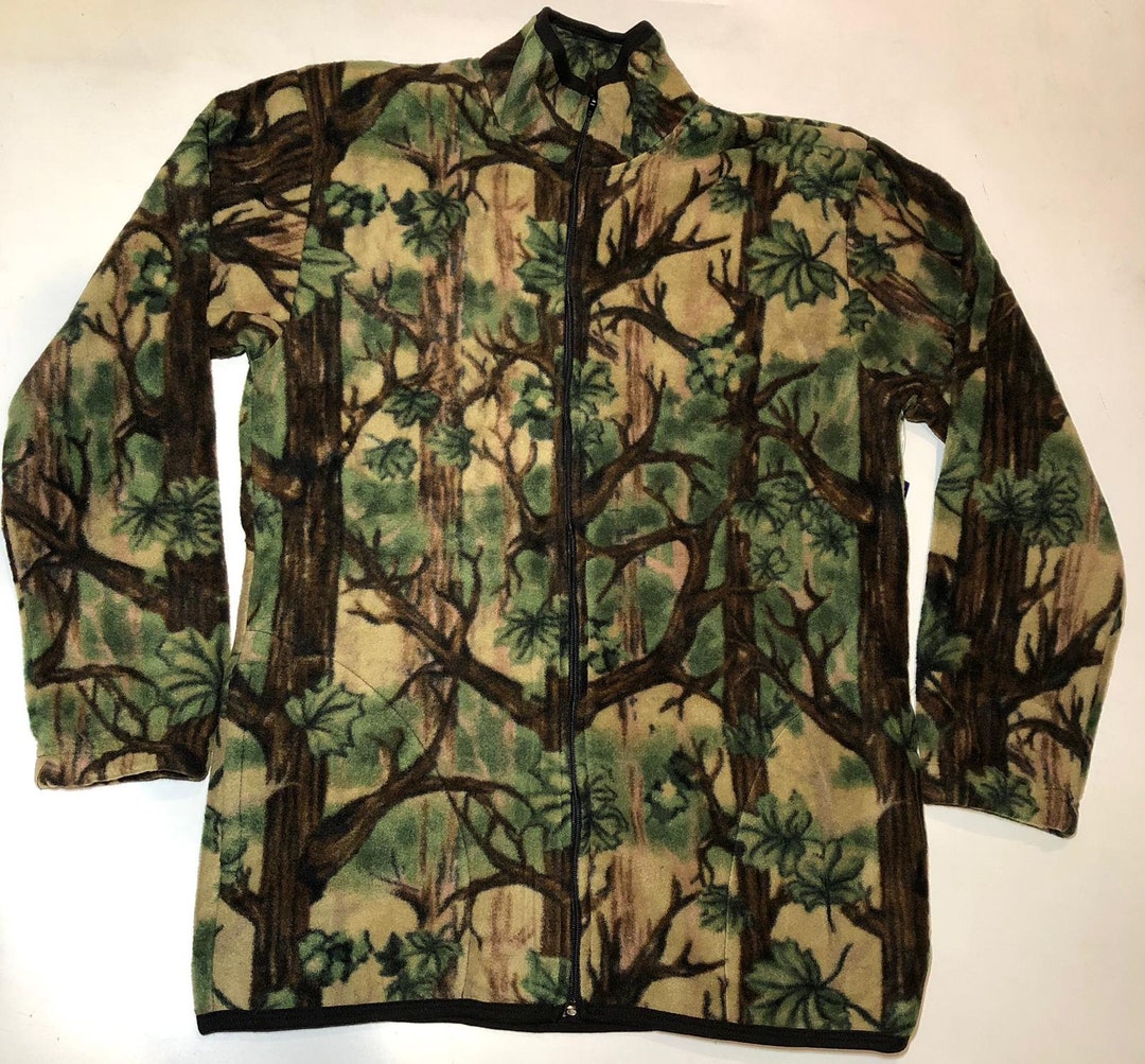 Zoofleece Green Norwegian Tree Camouflage Jacket Winter Warm Hunting ...