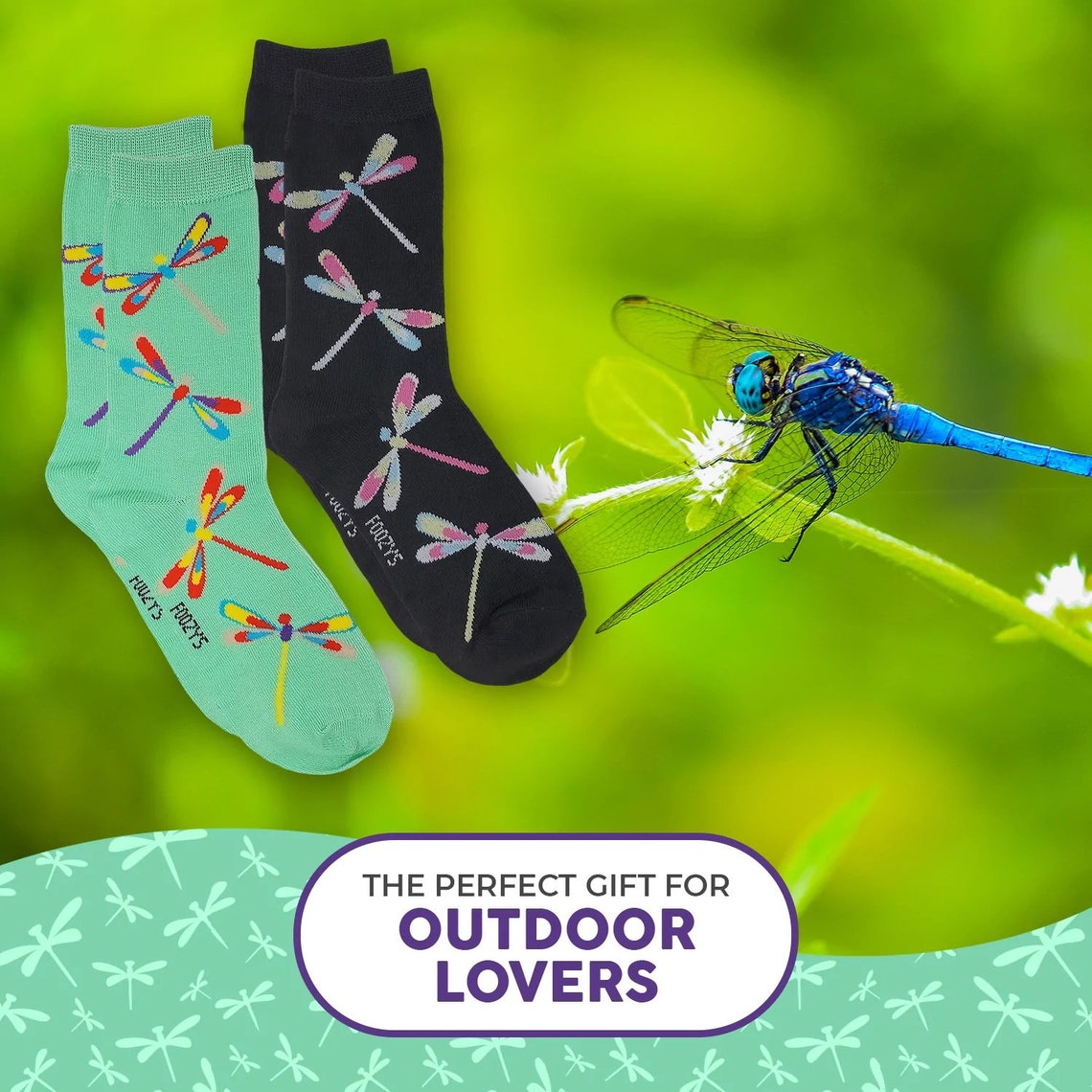 Dragonflies Insect Dragonfly Eyes Fly Cute Animal 2 Pairs Women's Socks ...