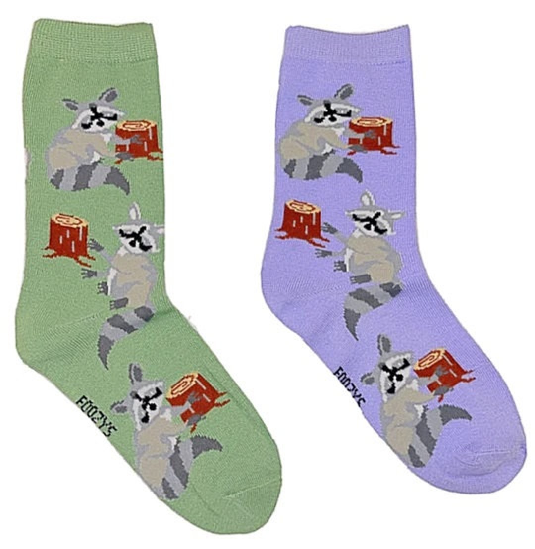 Raccoon Face Bandit Masked City Life Coon Animal Women's Socks 2 Pairs ...