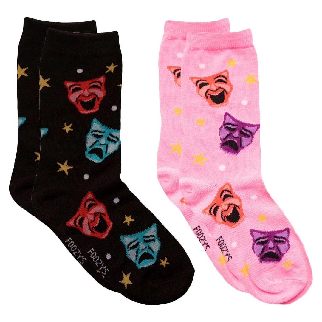 Theatre Masks Theater Shows Cinema Arena Concert Socks Women's 2 Pairs ...