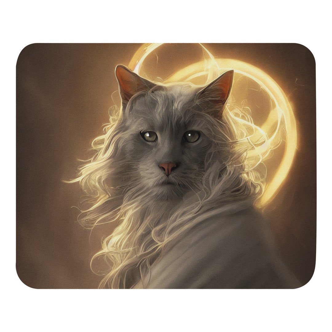 Cat Gandalf Lord of the Rings of Power Kitten Cats Animal Mouse Pad ...