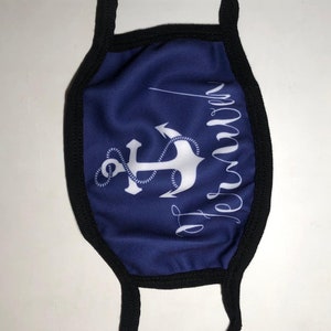 Anchor Coastal Beach Nautical Boat Anchors Ships Face Mask - Etsy