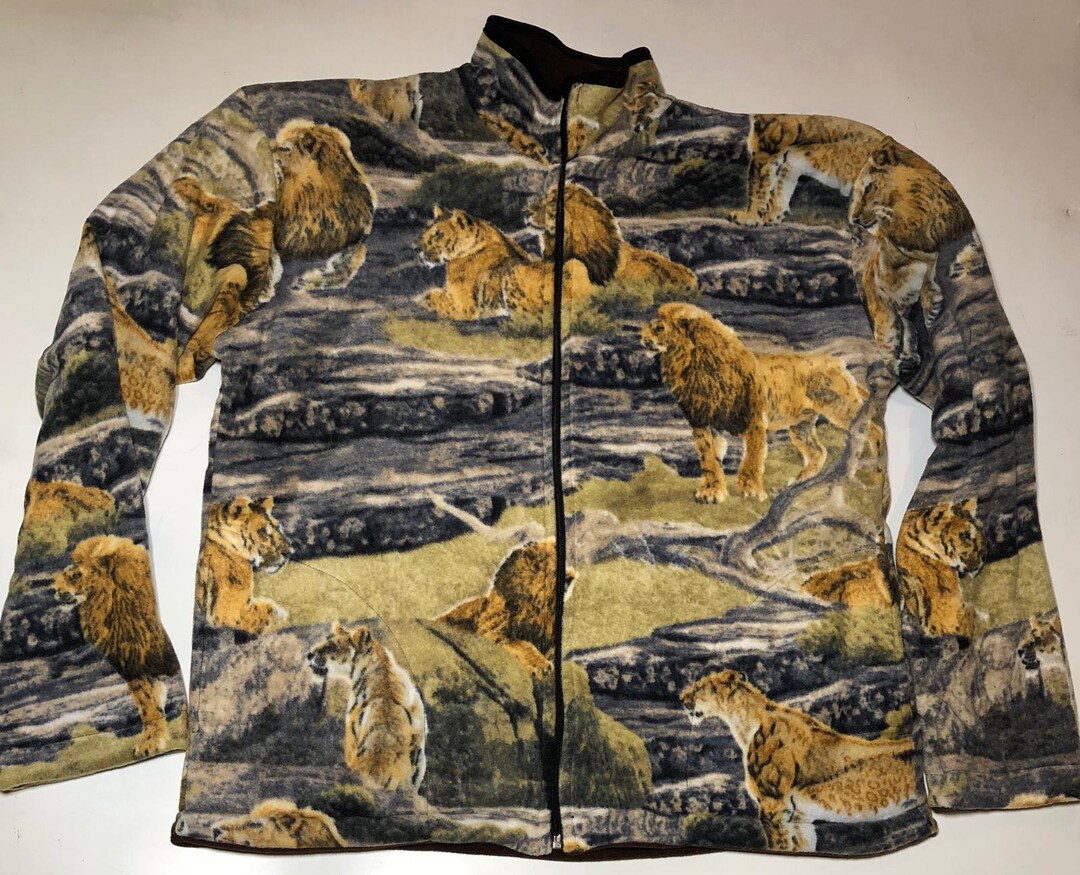 Zoofleece Plush Comfortable Lions Big Cats Fleece Jacket - Etsy