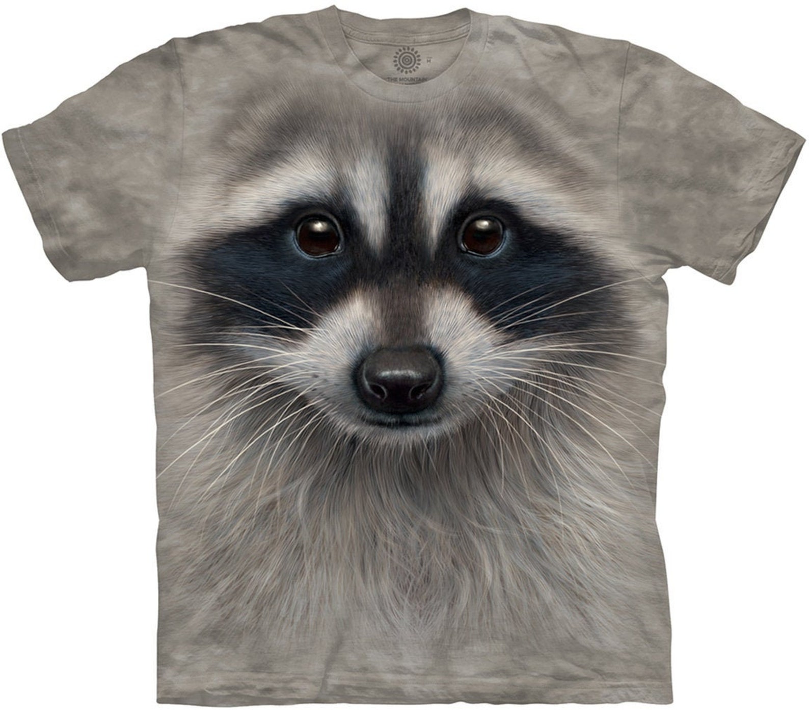 Raccoon Face Bandit Masked City Life Coon Animal Gray Cotton Adult ...
