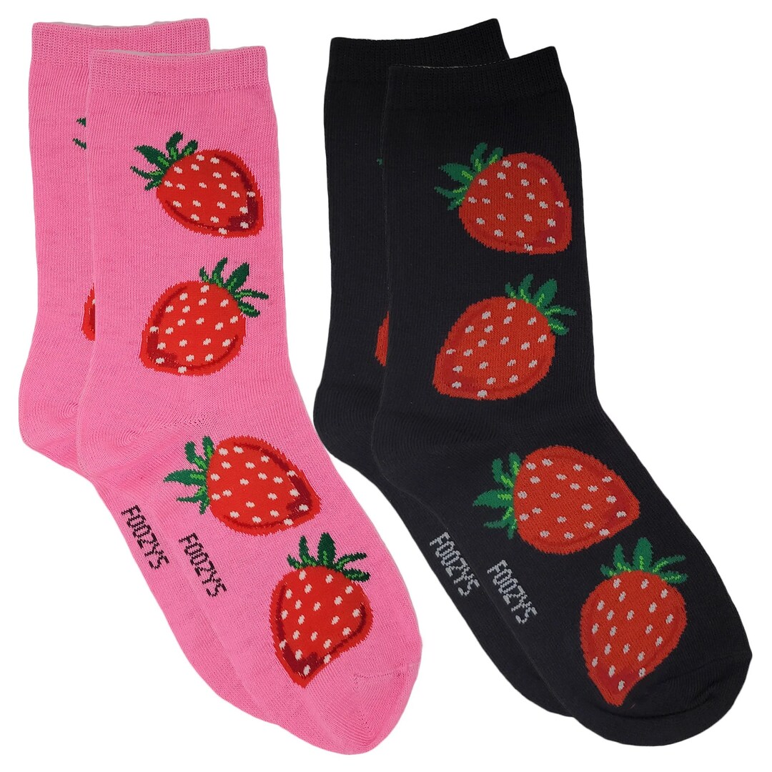 Strawberries Berry Strawberry Fruit Fragaria Plant Socks - Etsy