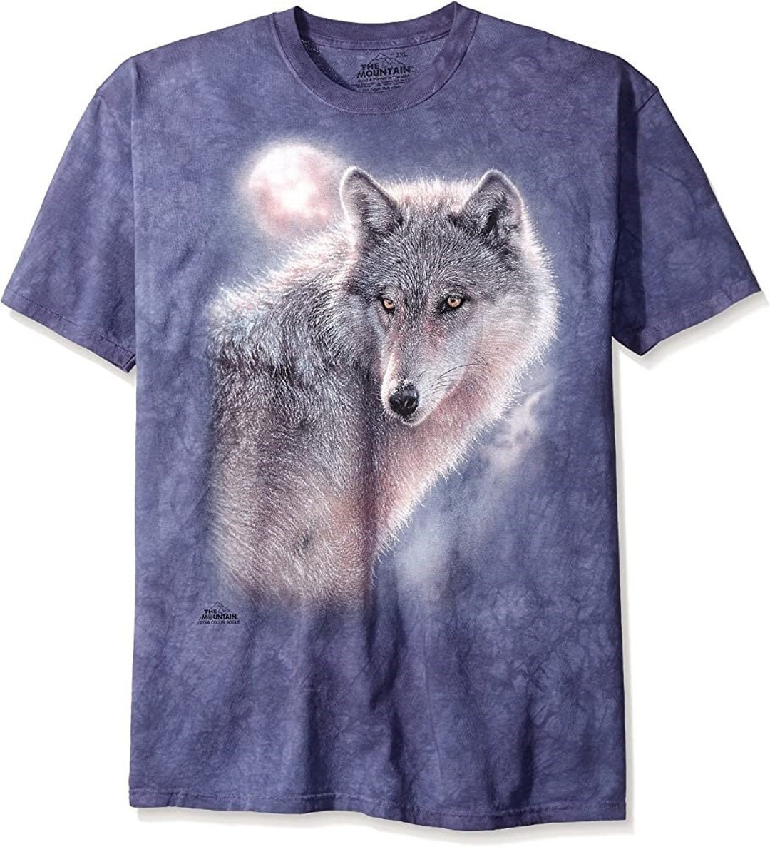Adventure Wolf Wolves Family Animal Dog Loyal Pack Blue the Mountain T ...