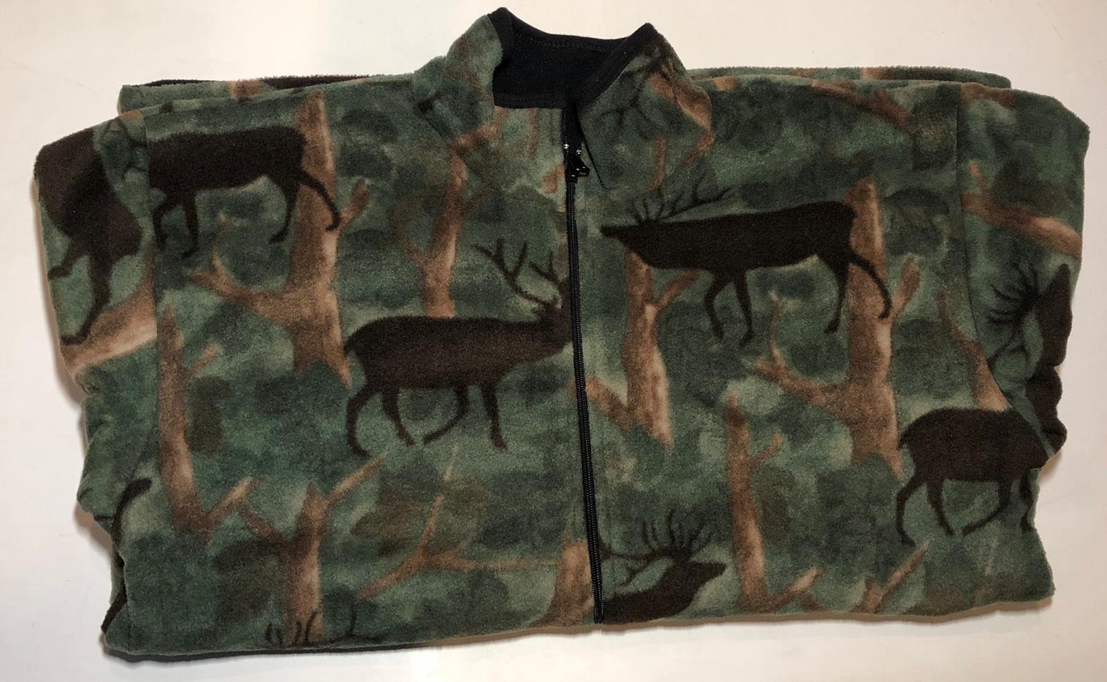 Zoofleece Green Elk Camouflage Animal Buck Antlers Hunting Jacket ...