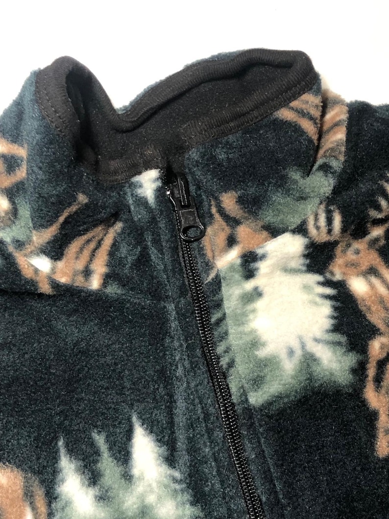 Zoofleece Reversible Heavy Black Deer Fleece Jacket Winter | Etsy