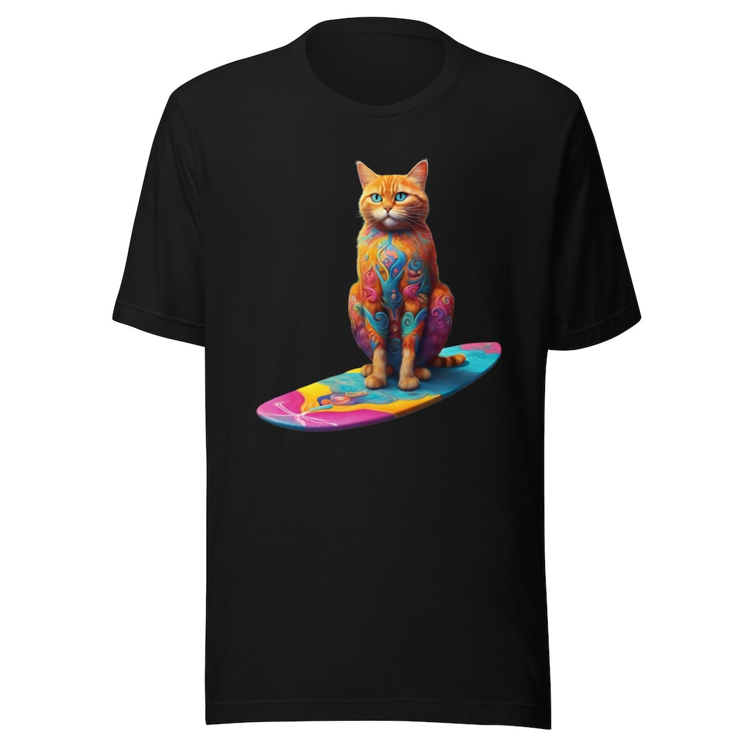 Surfer Cat Surfing Kittens Kitty Cats Waves Surfboard Cute Awesome ...