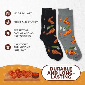 Buffalo Wings Crispy Chicken BBQ Hot Mild Spicy Wild Ranch 2 Pairs Men ...