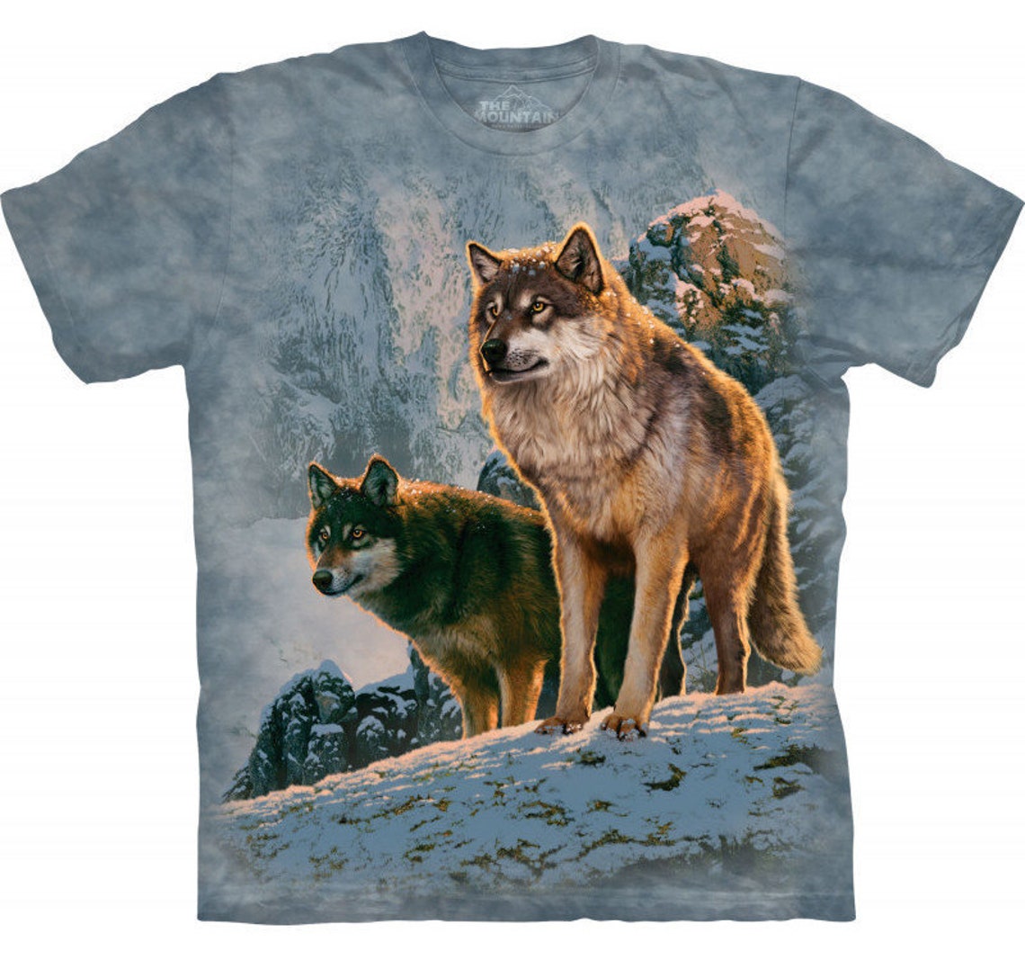 Wolf Couple Sunset Wolves Family Animal Dog Loyal Pack Blue - Etsy
