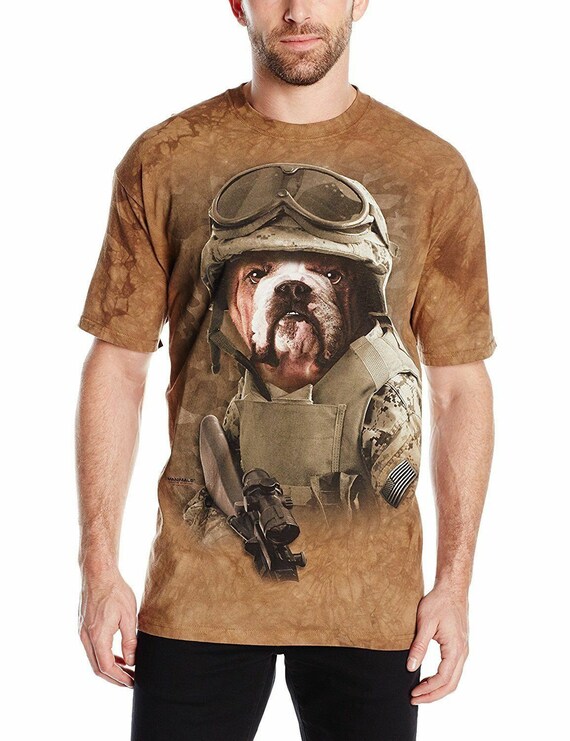Combat Sam Bulldog Dog Military Funny Cute Dogs Mount… - Gem