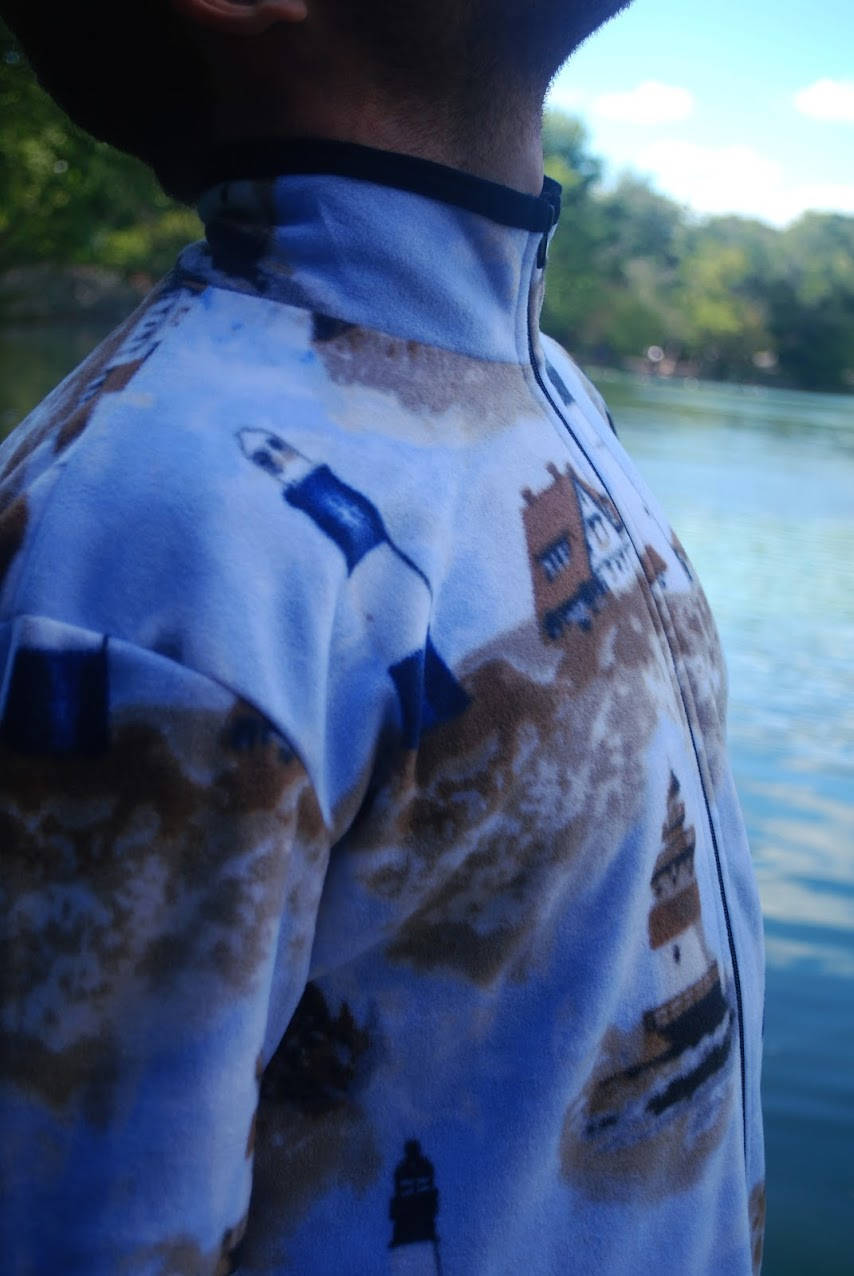 Zoofleece Lighthouse Fleece Unisex Sweater Nautical Ocean | Etsy