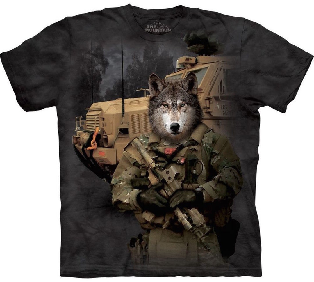 JTAC Lone Wolf Military Wolves Army Dog Mountain Black Animal Pet Gift ...