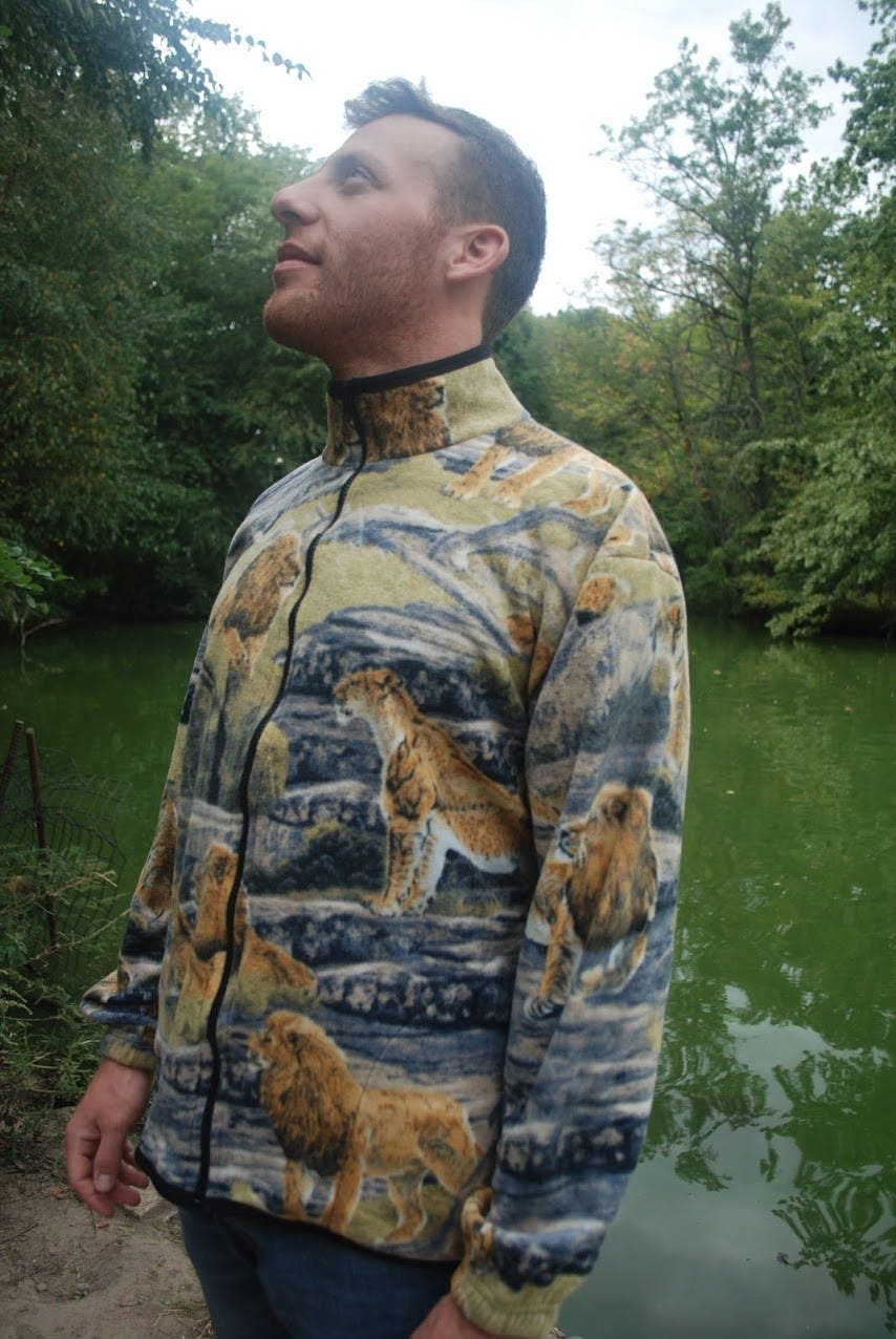 Zoofleece Plush Comfortable Lions Big Cats Fleece Jacket | Etsy