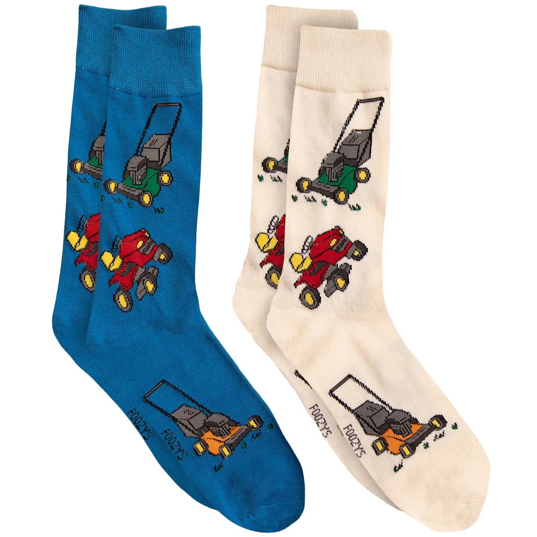 Lawn Mower Outdoor Power Equipment Yard Tool Grass 2 Pairs Men's Socks ...