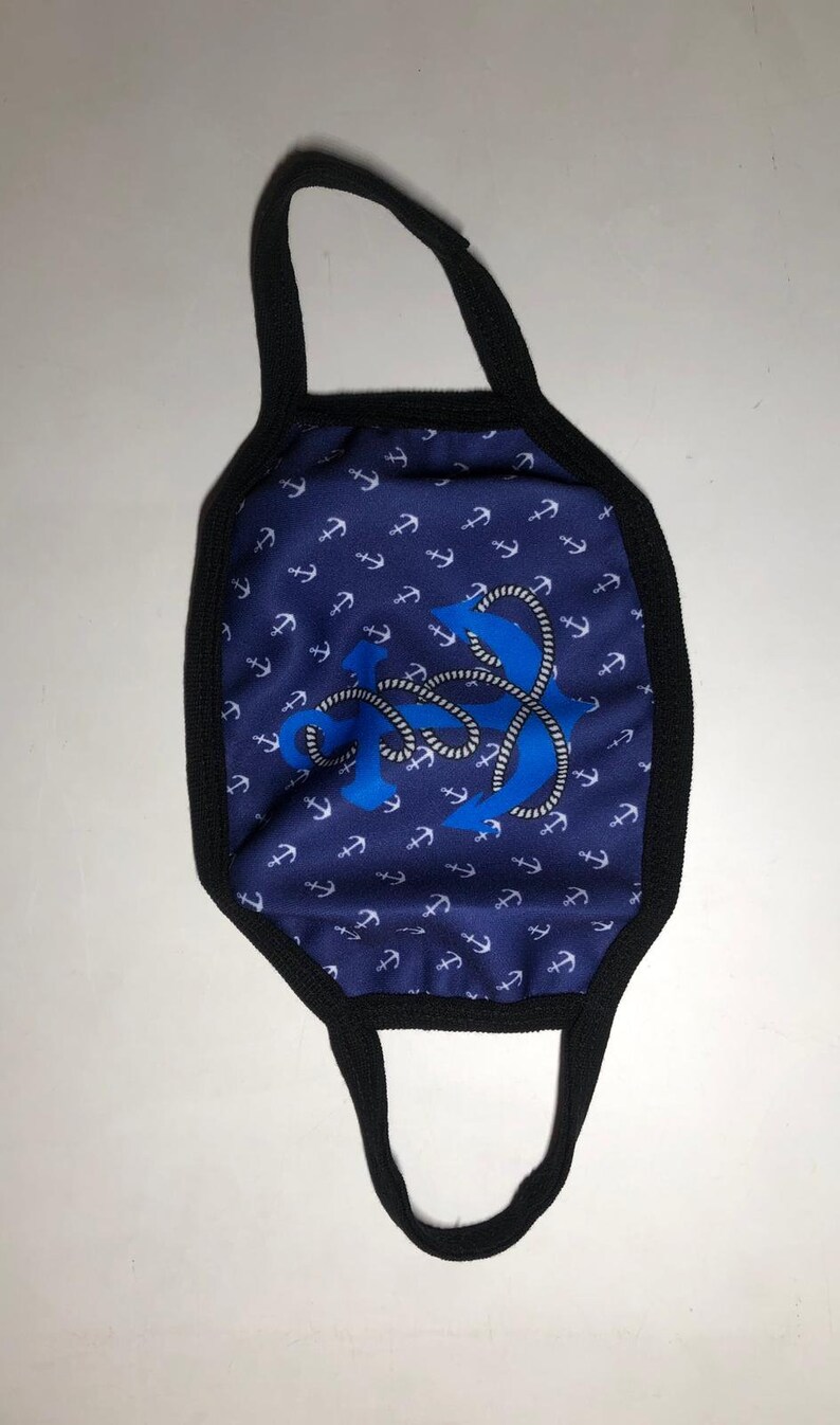 Anchor Coastal Beach Nautical Boat Anchors Ships Face Mask | Etsy
