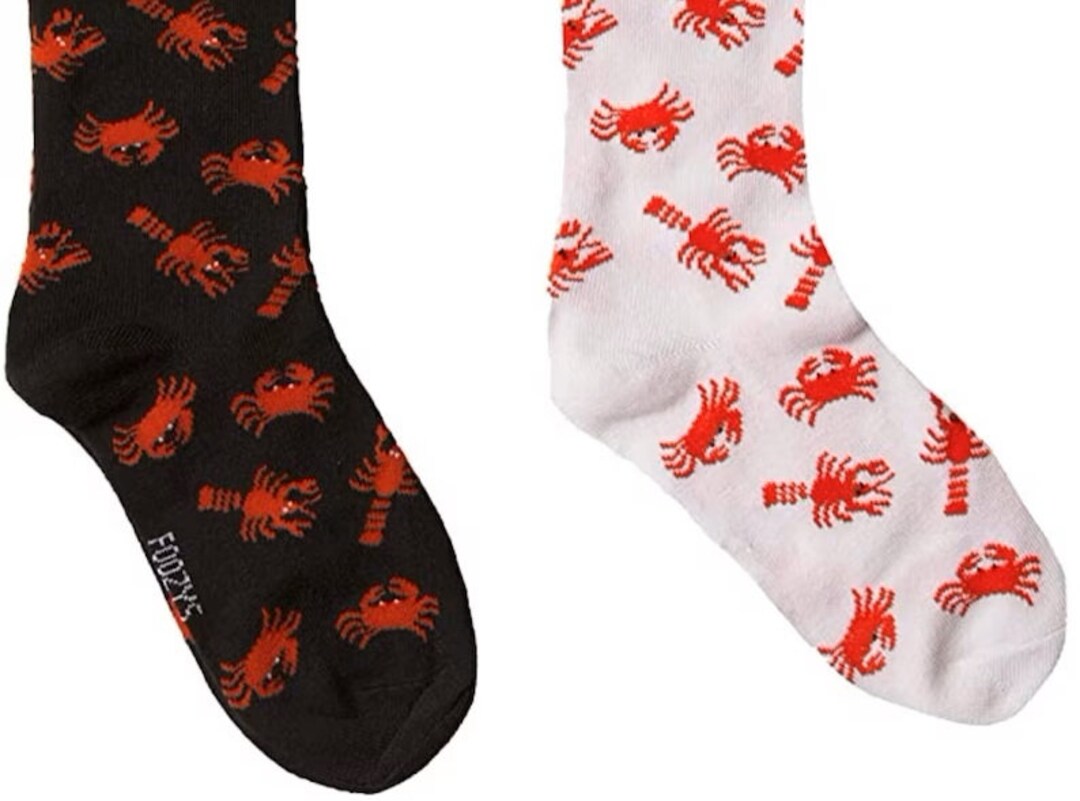 Lobsters & Crabs Seafood Marine Sea Cute Animal 2 Pairs Women's Socks 9 ...