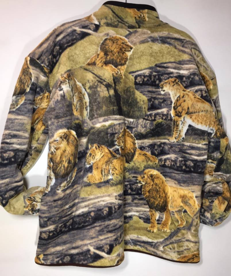 Zoofleece Plush Comfortable Lions Big Cats Fleece Jacket | Etsy