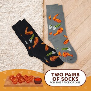 Buffalo Wings Crispy Chicken BBQ Hot Mild Spicy Wild Ranch 2 Pairs Men ...