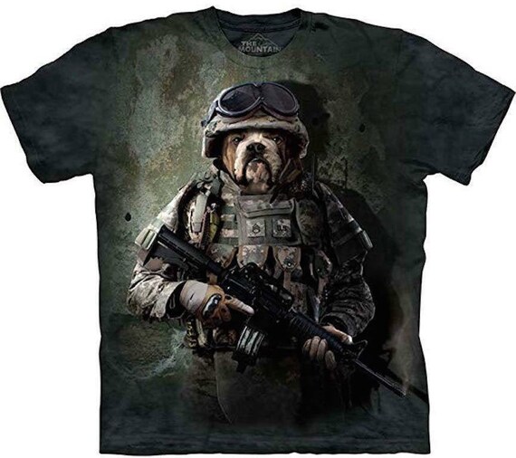 Marine Sam Bulldog Dog Military Funny Cute Dogs Mount… - Gem