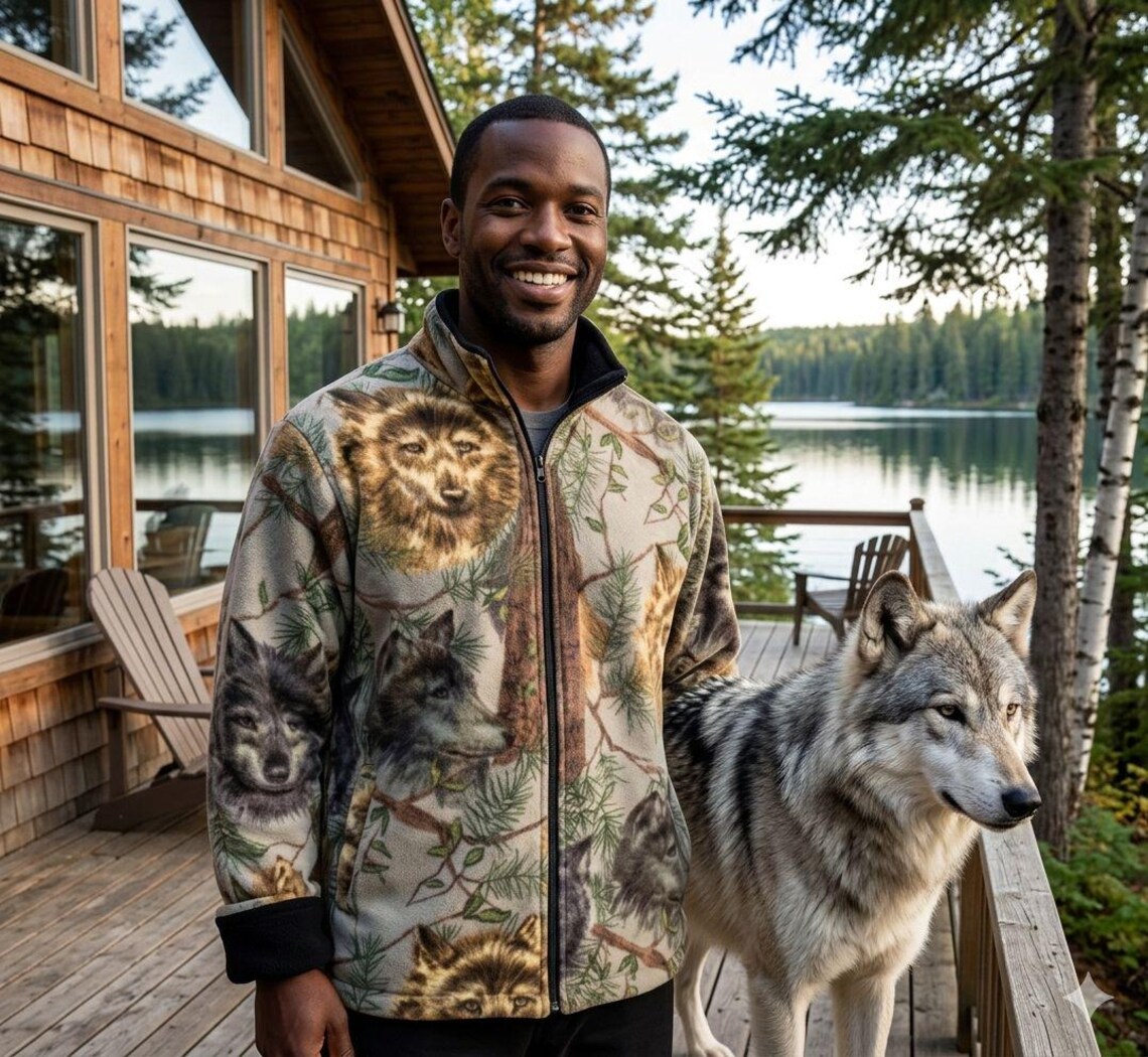 Zoofleece Wolf Pack Wolves Fleece Wildlife Outdoor Sweater Unisex ...