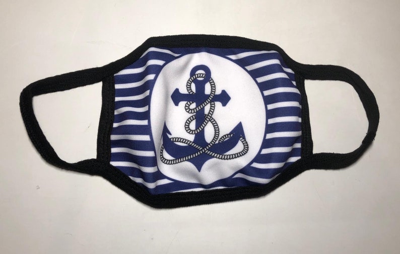 Anchor Coastal Beach Nautical Boat Anchors Ships Face Mask | Etsy