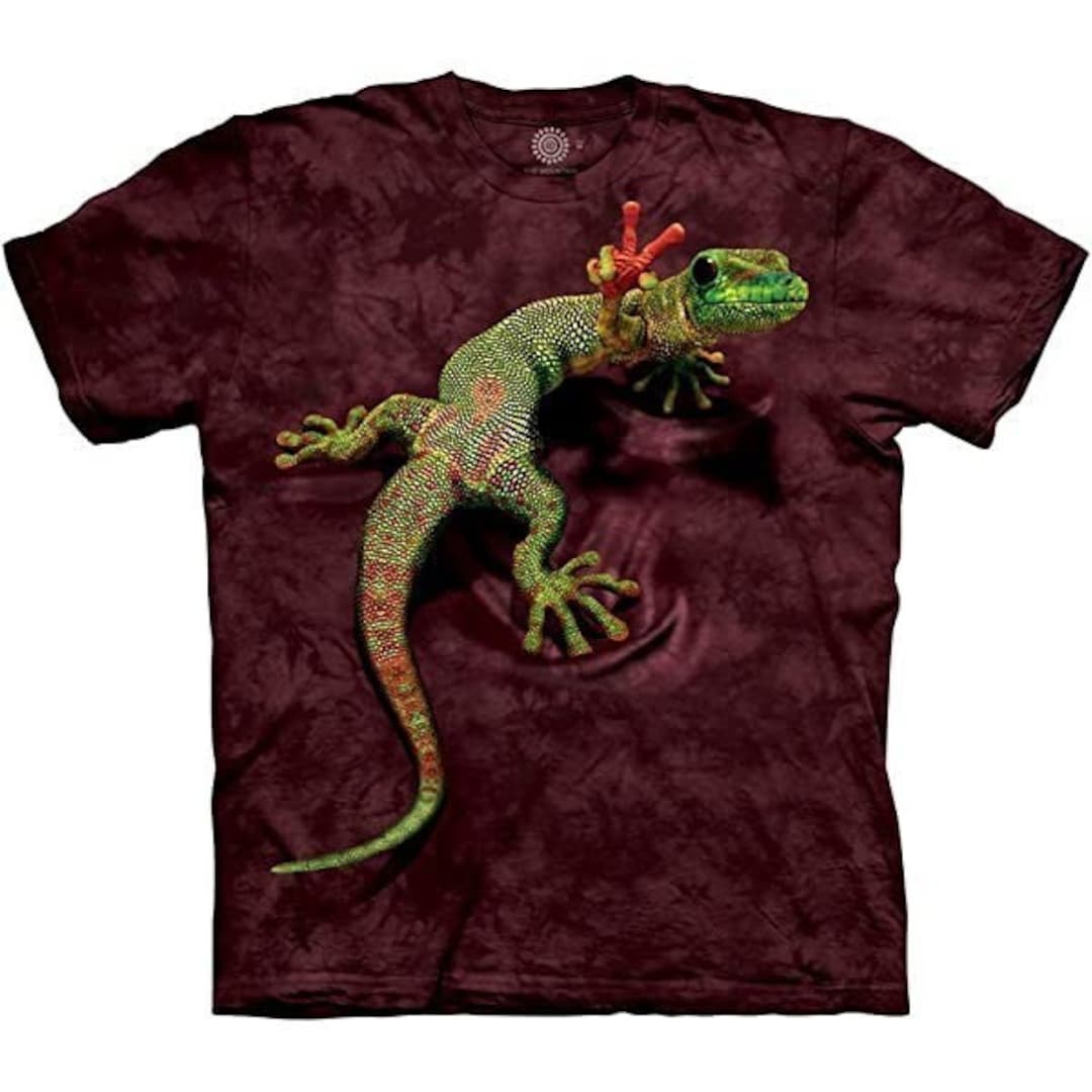 Peace Gecko Lizard Amphibian Frog Red Cotton Mountain T-shirt L-3X - Etsy