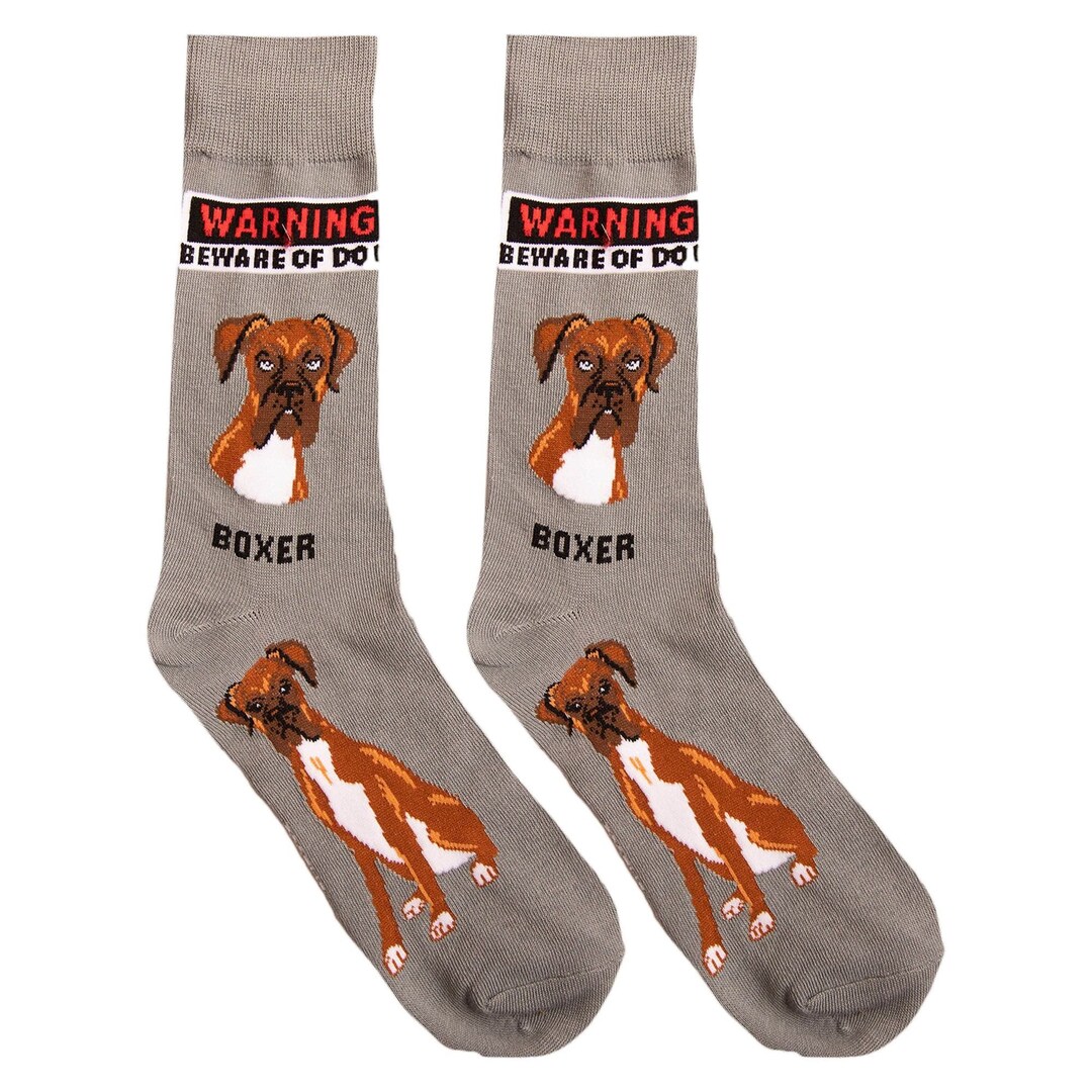 Boxer Warning Dog German Rescue Animal Lightweight Stretch Gray Adult 2 ...